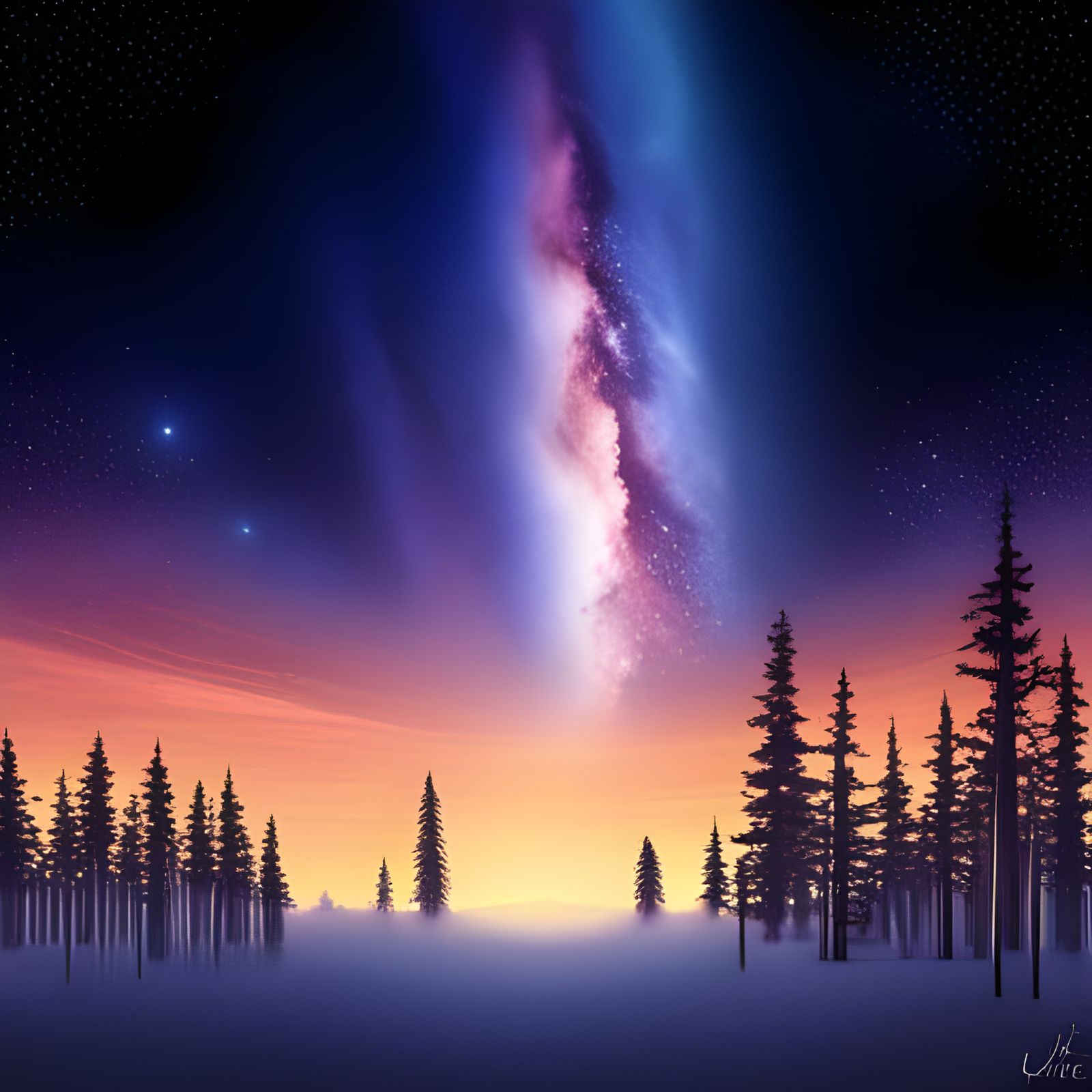 Spacescapes from an earth view - AI Generated Artwork - NightCafe Creator