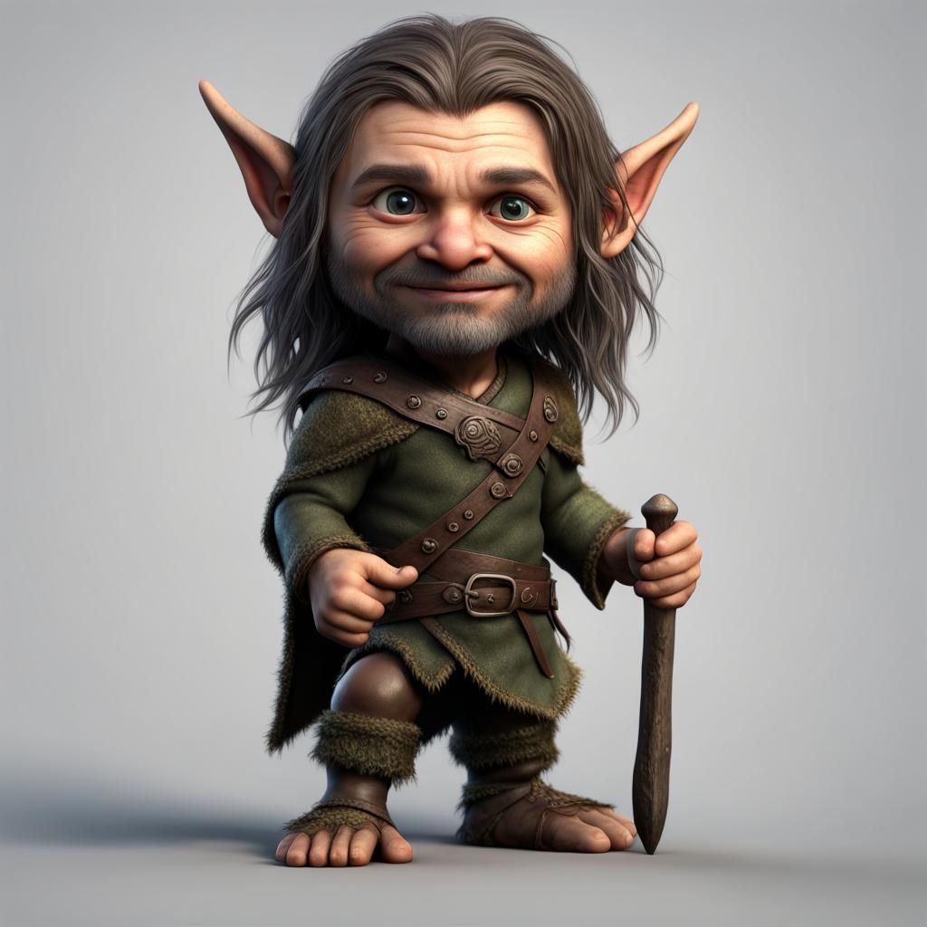 hyperrealistic Aragorn as a cute troll, full body - AI Generated ...