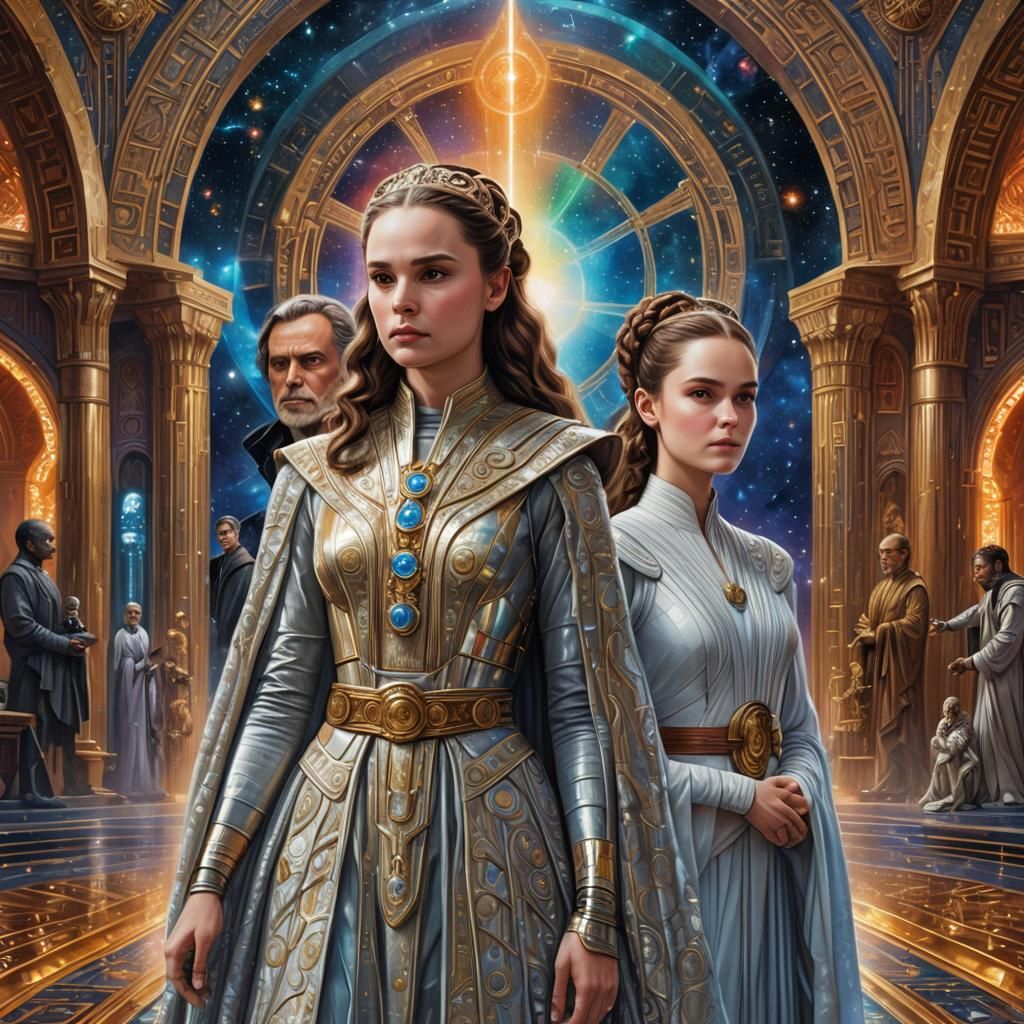 Empress Padme Amidala and Anikan Skywalker in the impreal Palace - AI ...