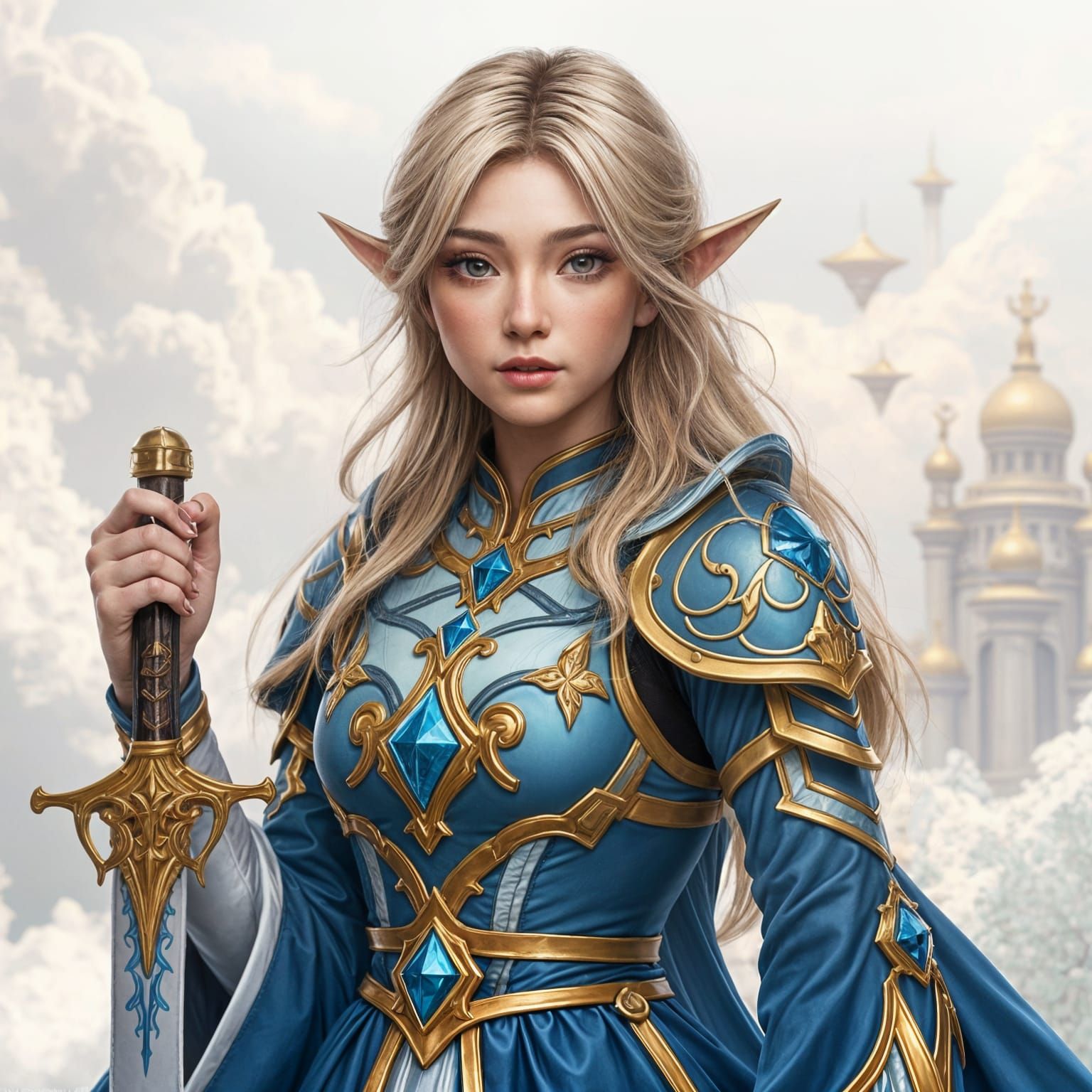 Zelda from The Legend of Zelda - East Asian Princess in Eleg...