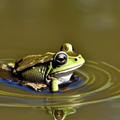 Relaxed Frog - AI Generated Artwork - NightCafe Creator