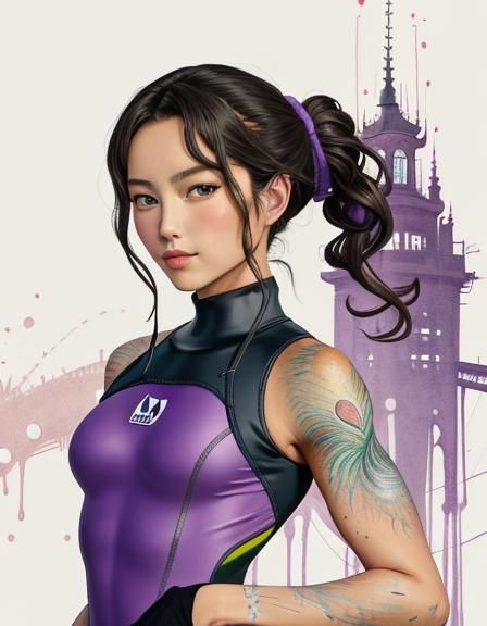 Violet Girl 4 - AI Generated Artwork - NightCafe Creator