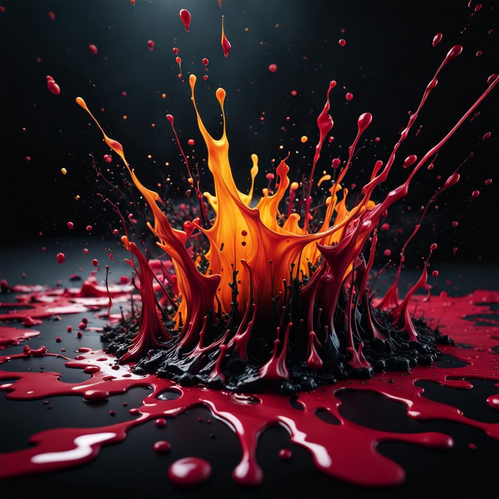 Ink Splatter - AI Generated Artwork - NightCafe Creator