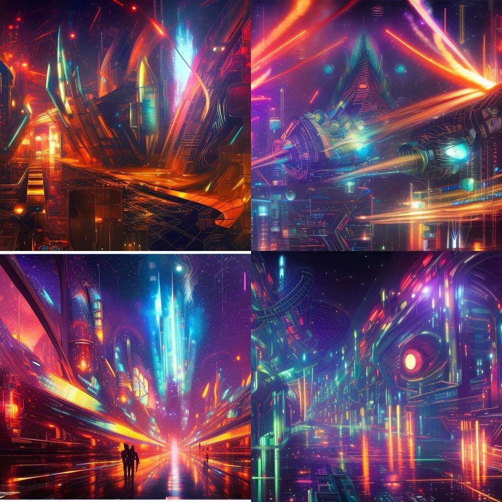 Cyberpunk Fireworks : r/nightcafe
