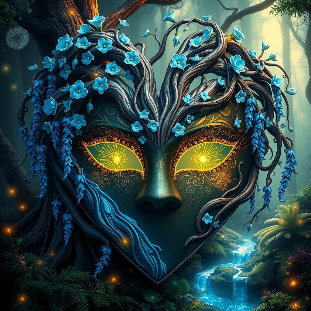 Spiritwood Mask - Dreamy Forest Masquerade Mask in Elegant,