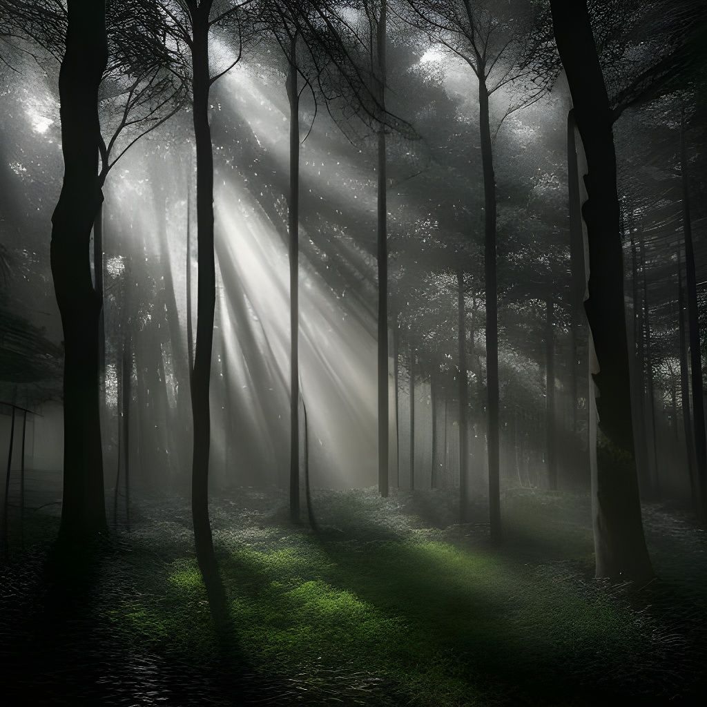 Light Filtering Through the Trees - AI Generated Artwork - NightCafe ...