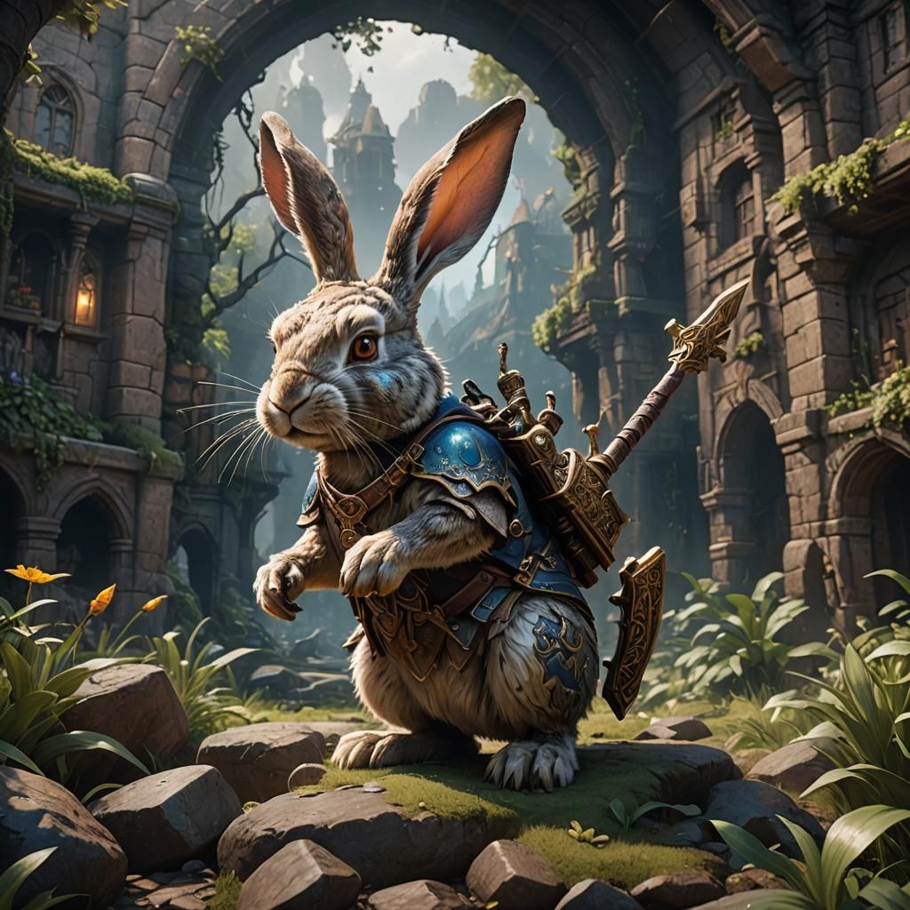 a strong rabbit - AI Generated Artwork - NightCafe Creator