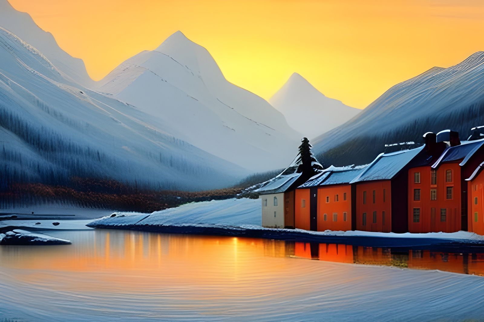 Winterscape - I - AI Generated Artwork - NightCafe Creator