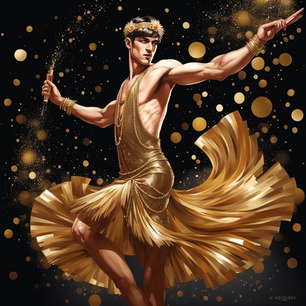 Flapper Twink 231127B - AI Generated Artwork - NightCafe Creator