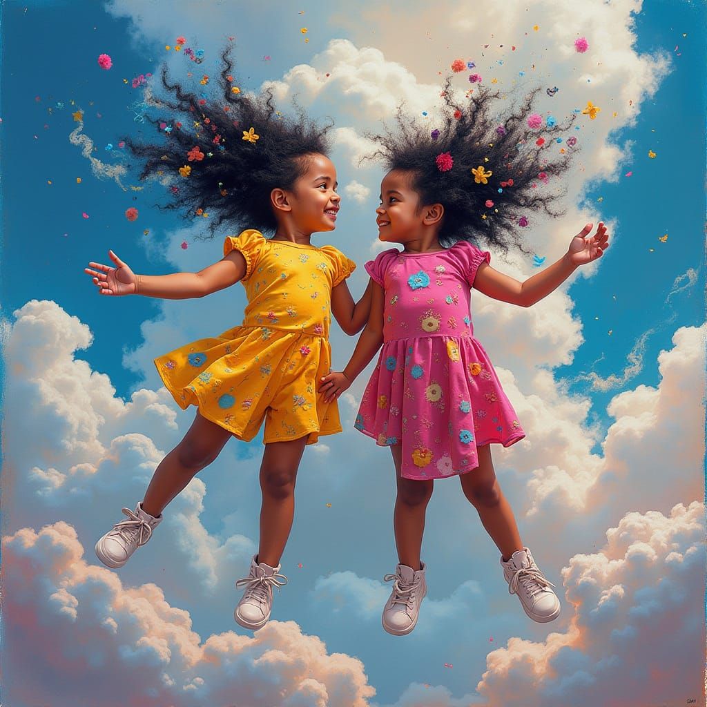 gemini twins - Gemini Twins in Celestial Harmony