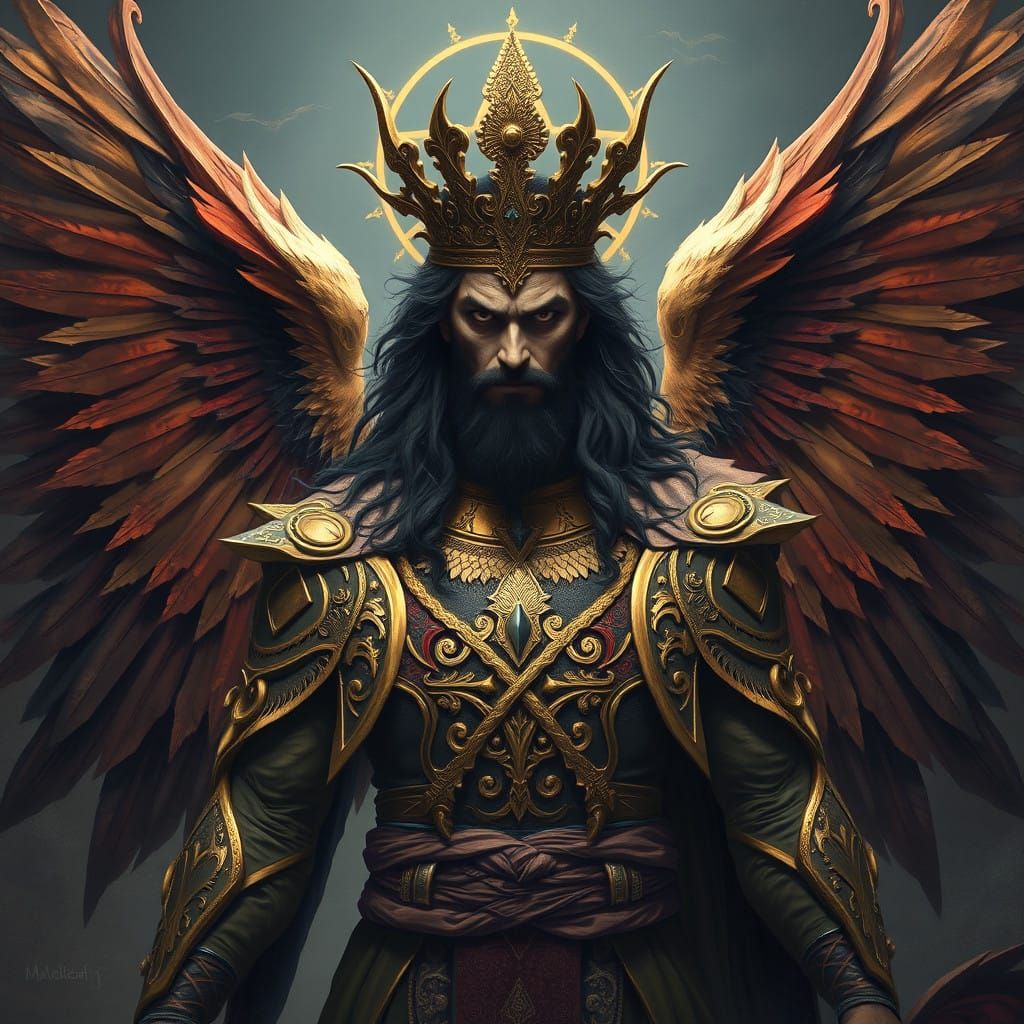 Hyper-Realistic Iranian God Sraosha in Regal Finer... - AI Art