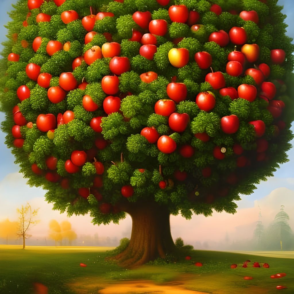 Generous apple tree - AI Generated Artwork - NightCafe Creator