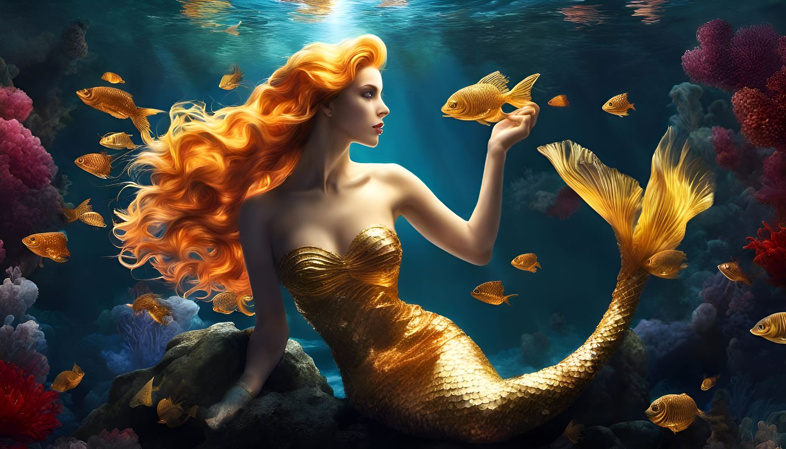 I hear you... little goldie - AI Generated Artwork - NightCafe Creator