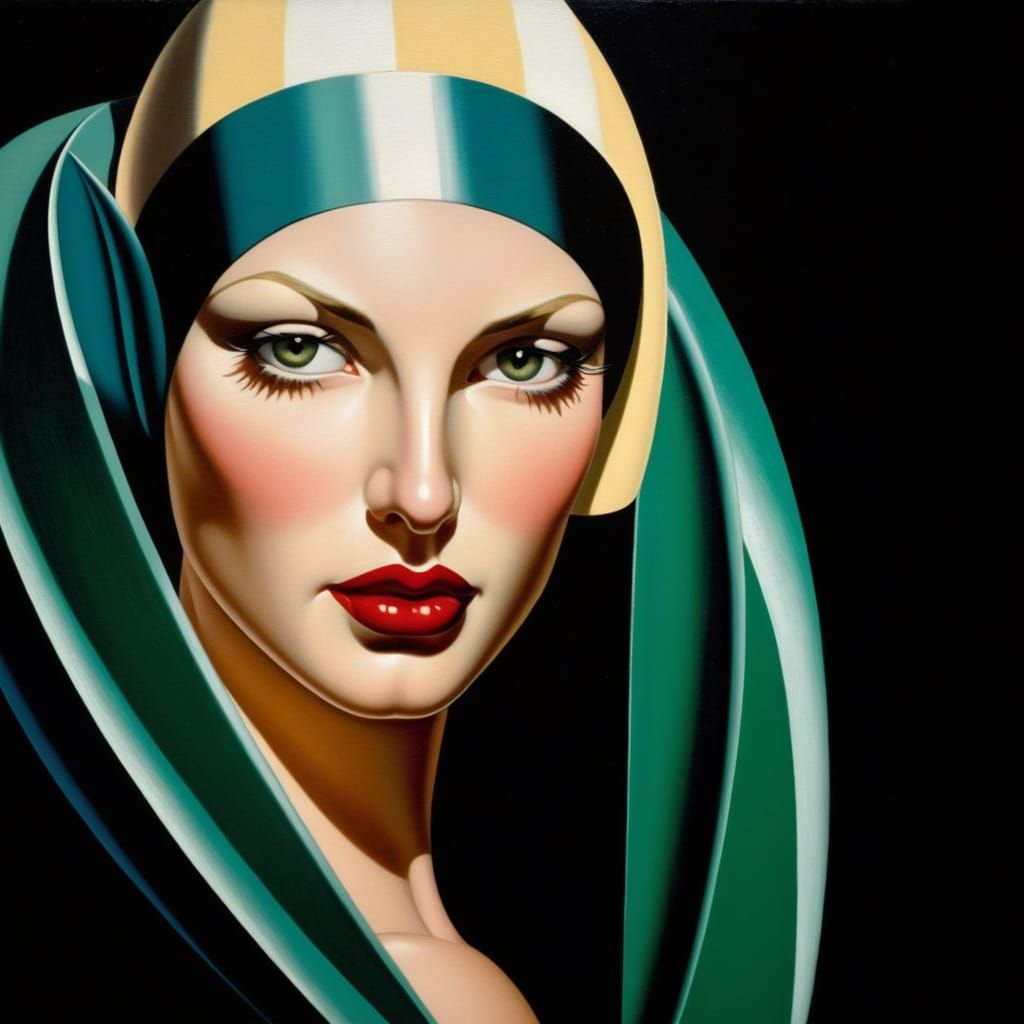 Tamara de Lempicka style art deco. - Glamorous Art Deco Port...