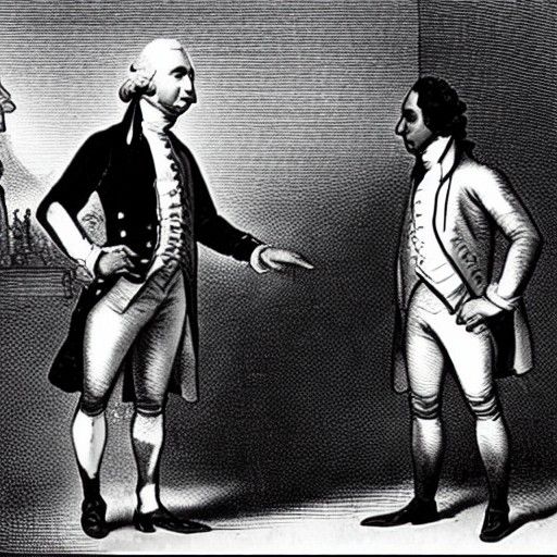 George Washington and Alexander Hamilton Arguing - AI Generated Artwork ...