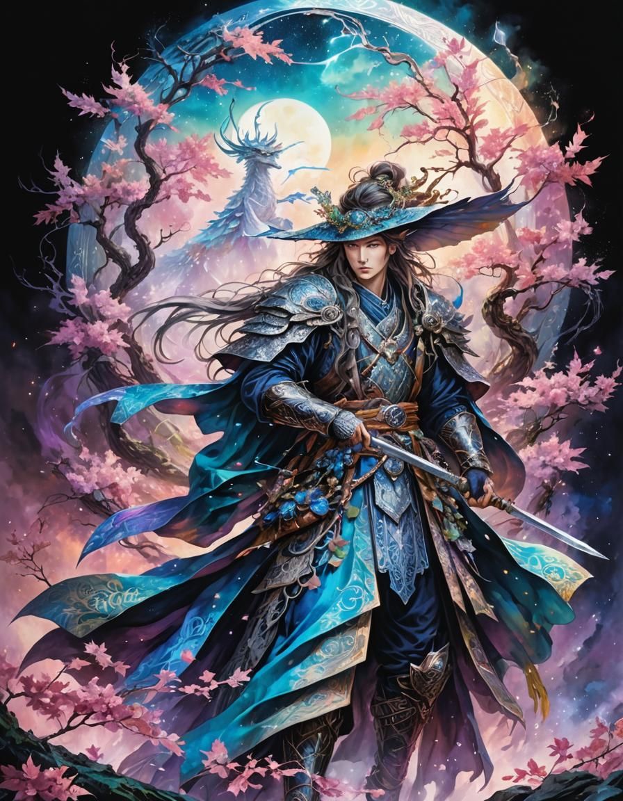 (Hyper detailed epic anime artwork of a young wizard with with tousled ...