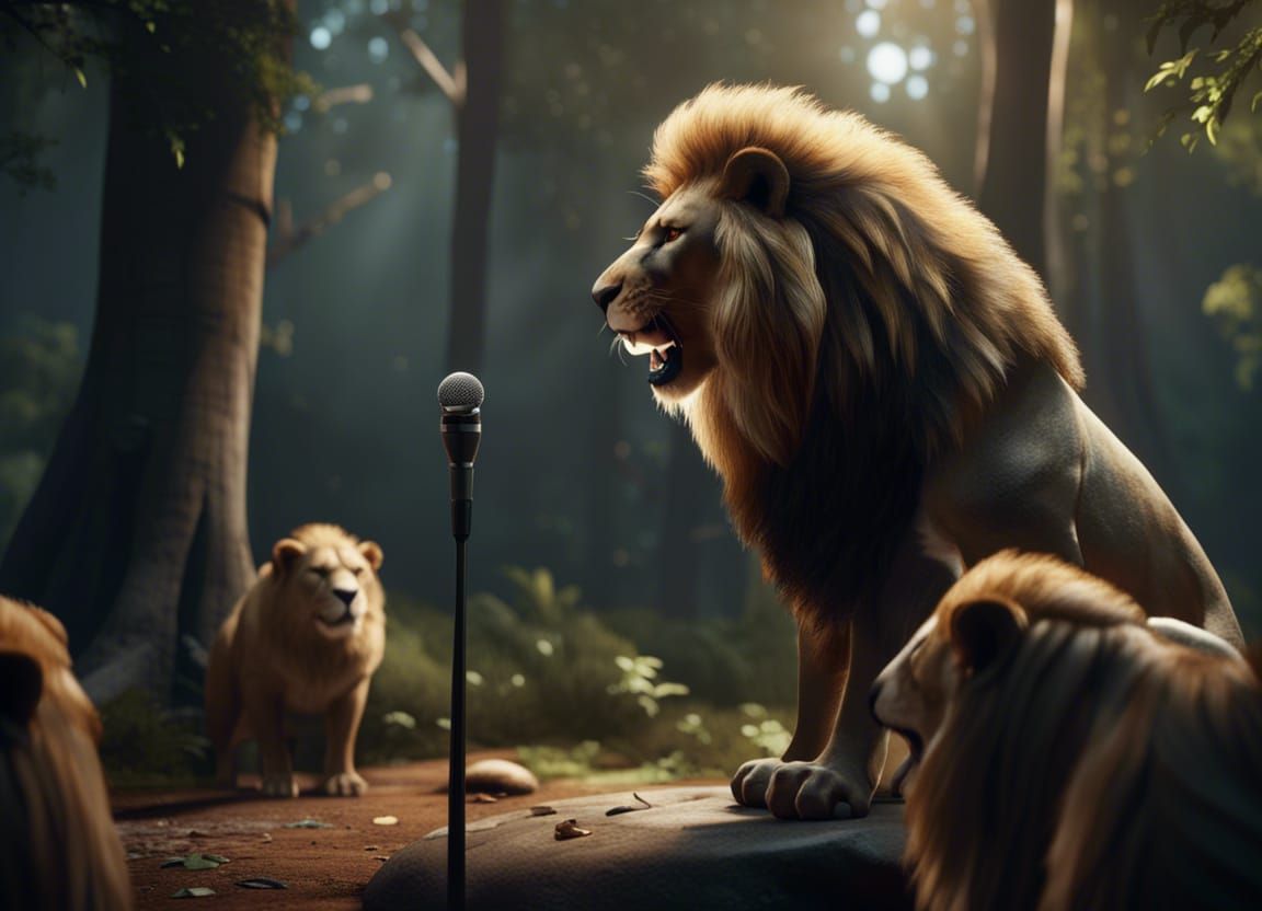 Listen to the lion - AI Generated Artwork - NightCafe Creator