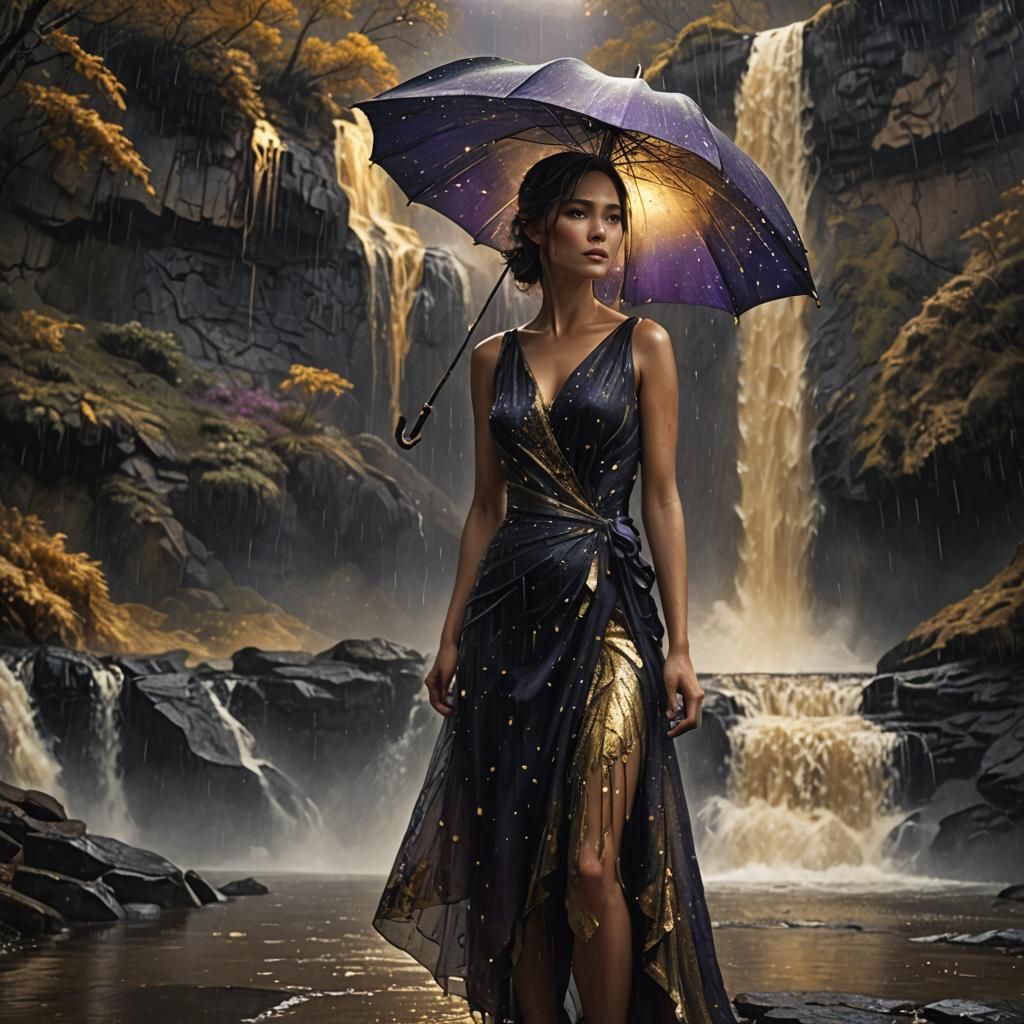 Waterfall - AI Generated Artwork - NightCafe Creator