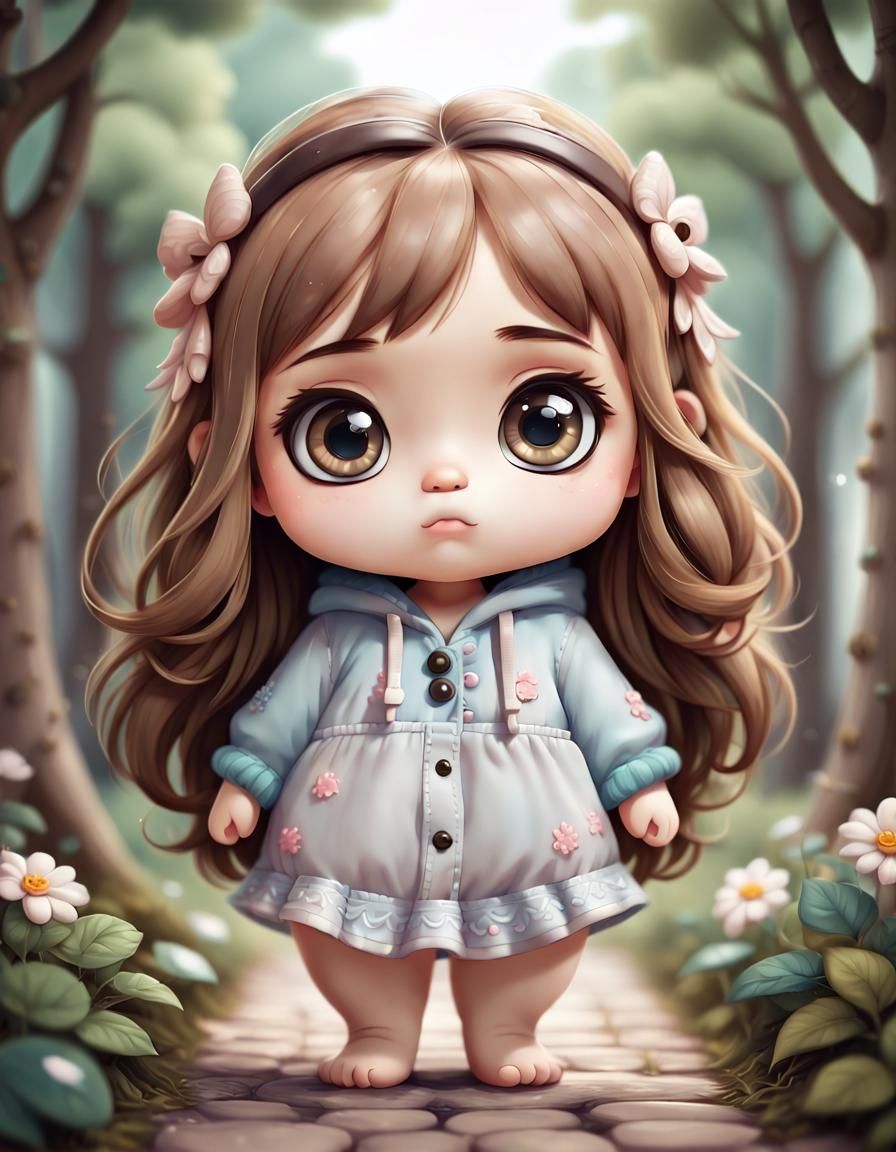 Big Foot in chibi art style. Perfect composition, depth of field, cute ...