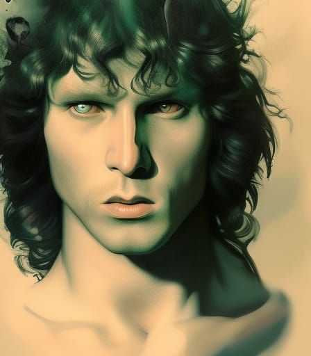 Jim Morrison as Vampire Lestat. head and shoulders portrait, 8k ...