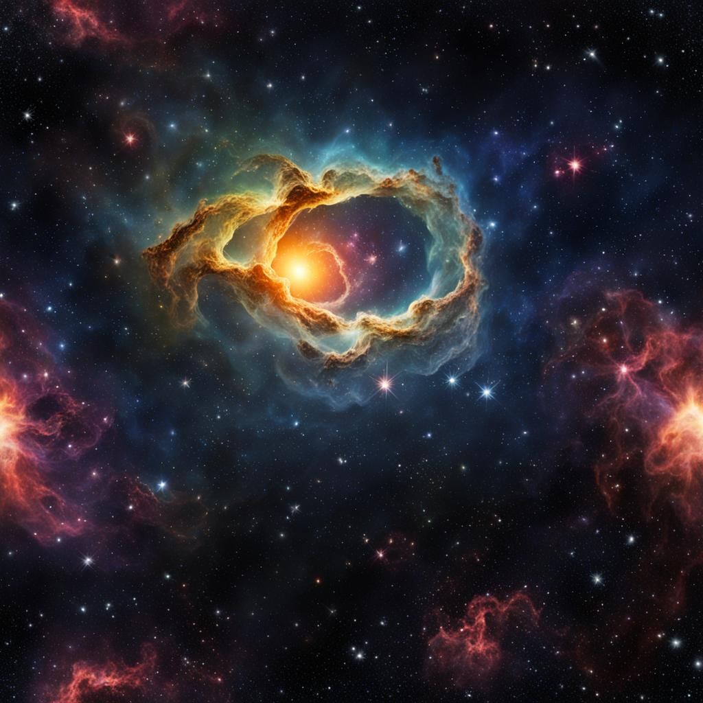 Cosmic nebula with supernova - AI Generated Artwork - NightCafe Creator