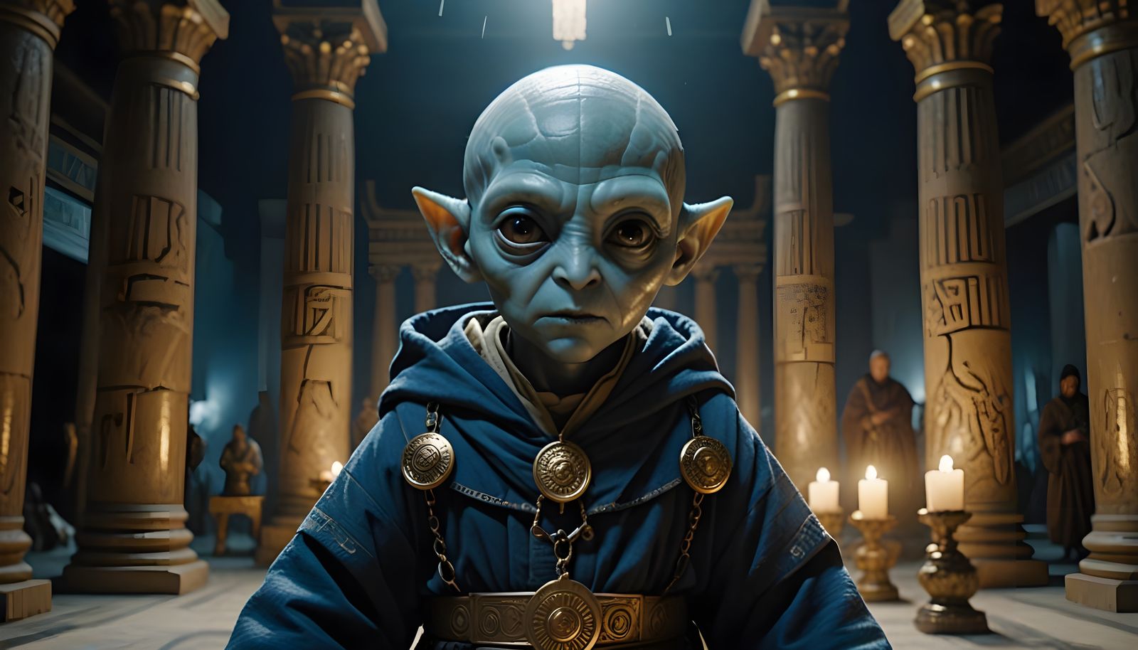 Ancient Alien Priest in Epic Cinematic Style - AI Art