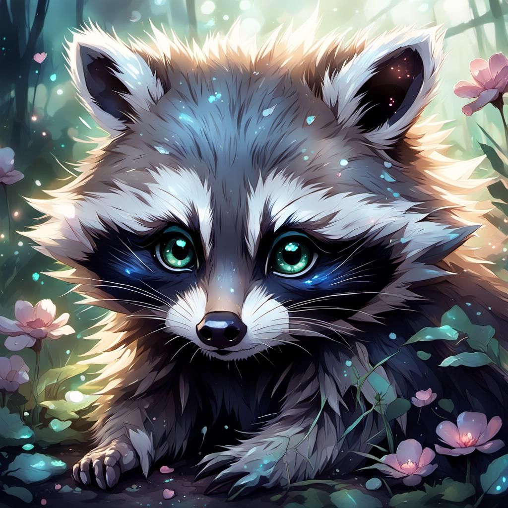 Cute racoon - AI Generated Artwork - NightCafe Creator