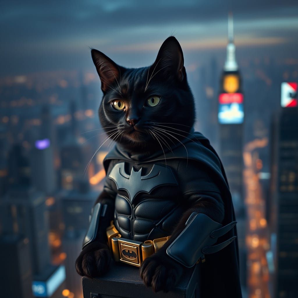 fat cat as batman - Fat Cat Unveils Dark Knight Disguise on ...