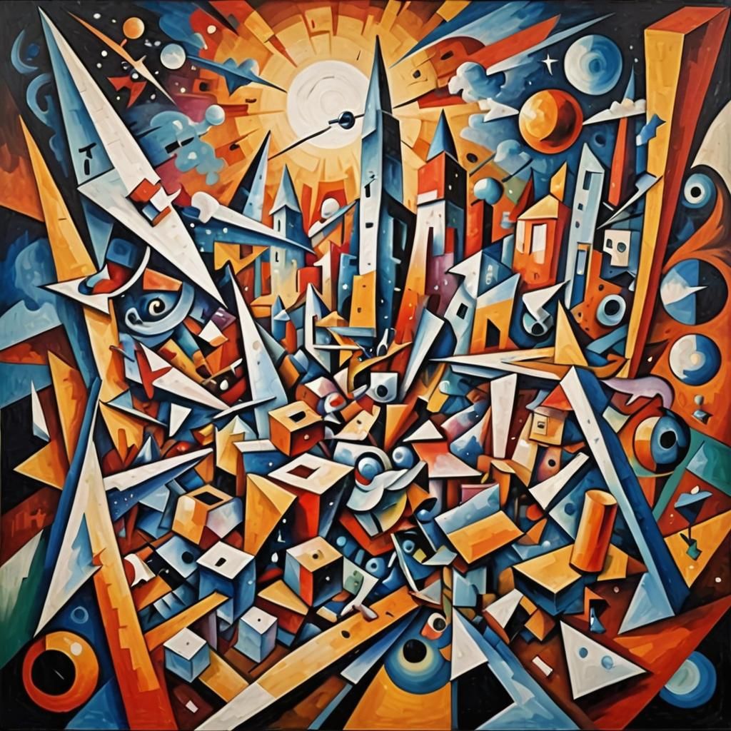 Surreal Cubist Dreamscape POW BANG Swoosh BAM zoosh KAZONG ...