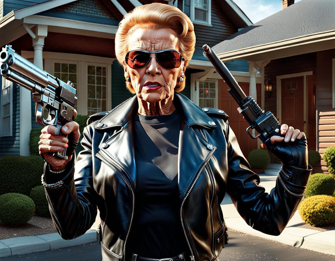 Terminator grandma - AI Generated Artwork - NightCafe Creator