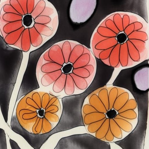 bubble flowers - AI Generated Artwork - NightCafe Creator