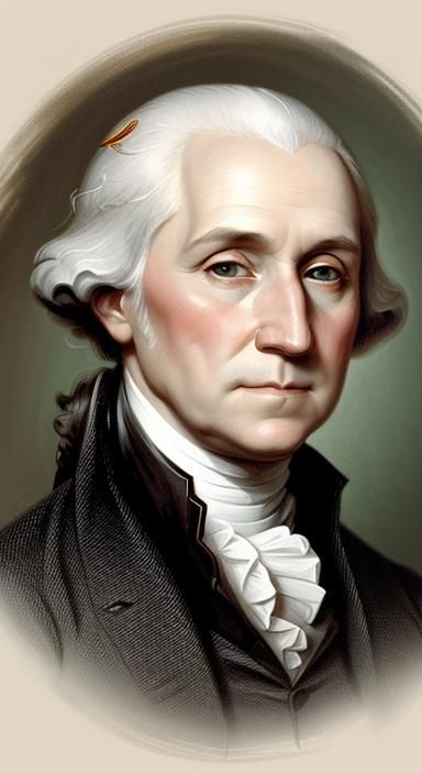 Portrait of President George Washington - AI Generated Artwork ...