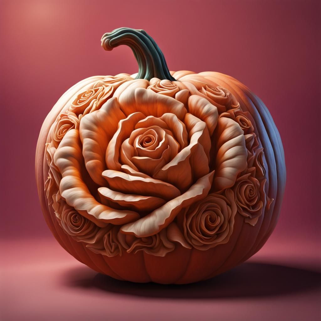 Rosy pumpkin - AI Generated Artwork - NightCafe Creator