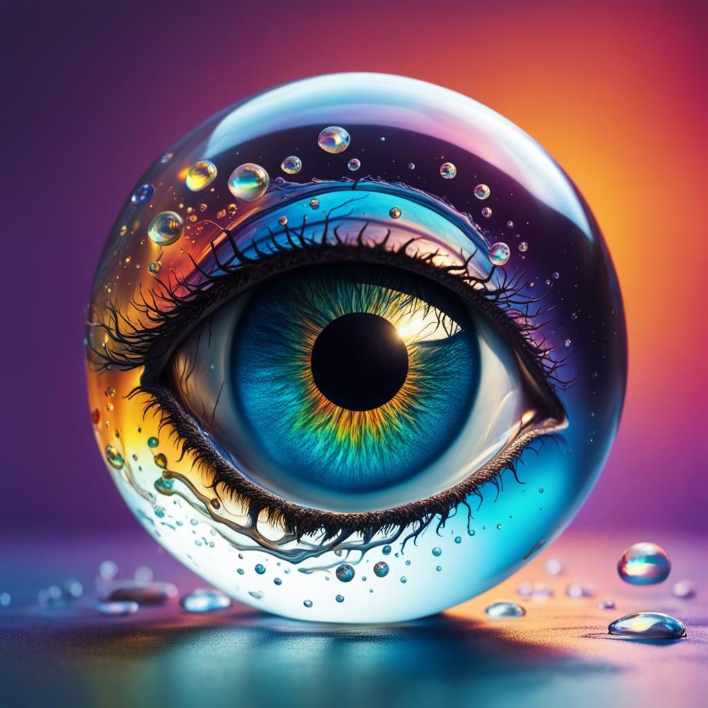 crystal ball eye - AI Generated Artwork - NightCafe Creator