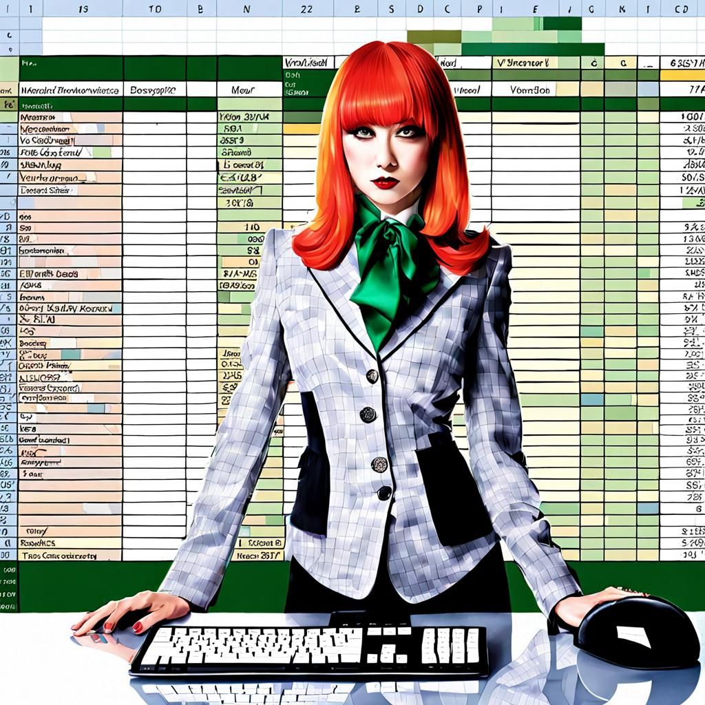 Spreadsheet Seductress - AI Generated Artwork - NightCafe Creator