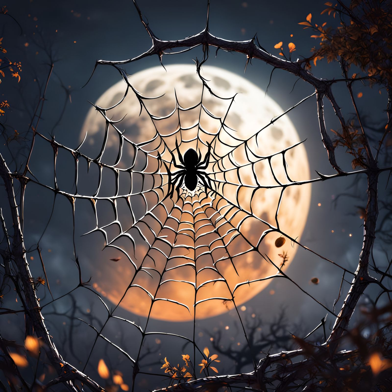 Spider web - AI Generated Artwork - NightCafe Creator
