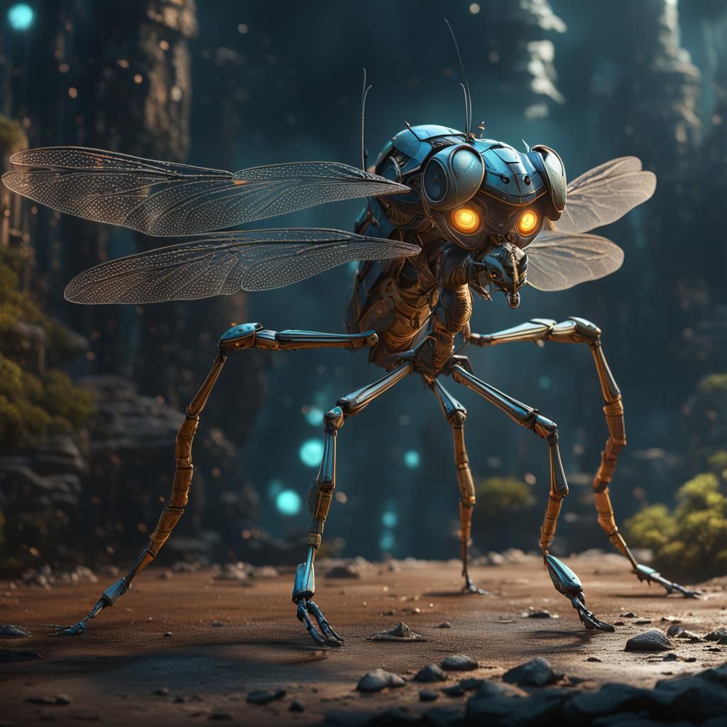 robot dragonfly - AI Generated Artwork - NightCafe Creator