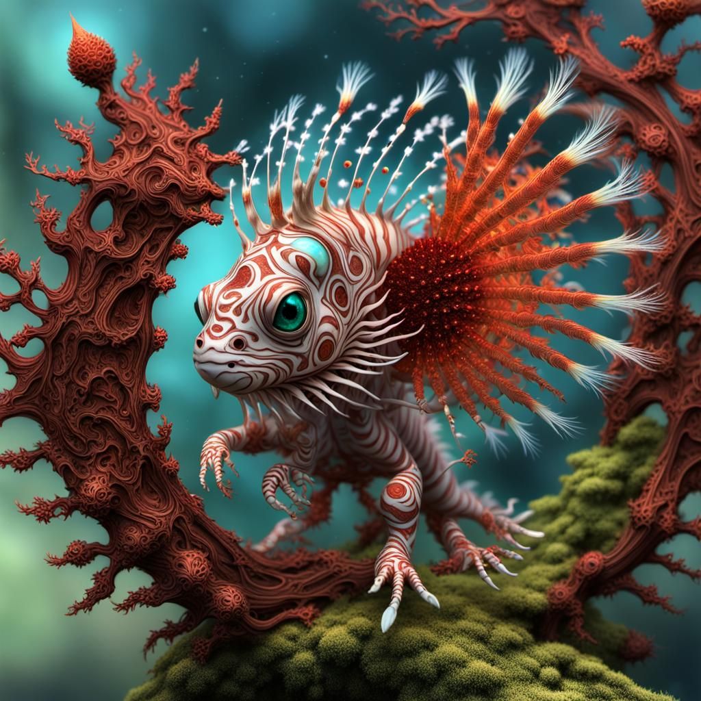 Lionfish Dragon Hybrid - AI Generated Artwork - NightCafe Creator
