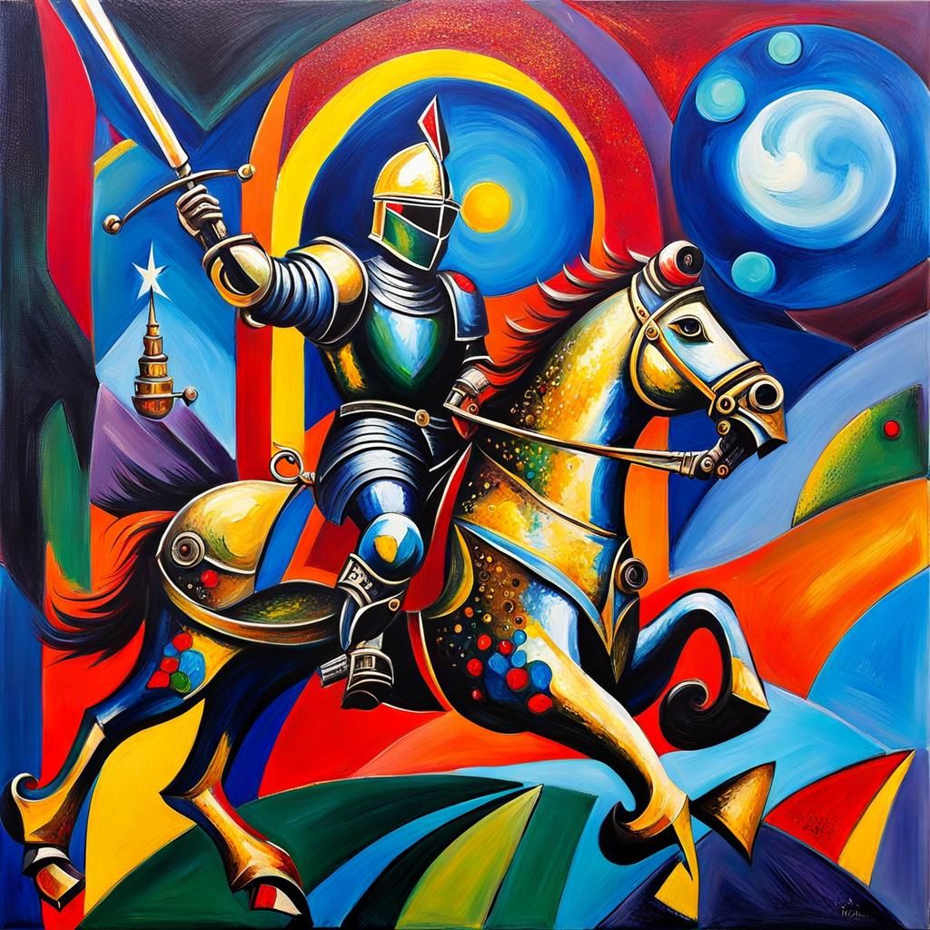 Colourful Knight - AI Generated Artwork - NightCafe Creator