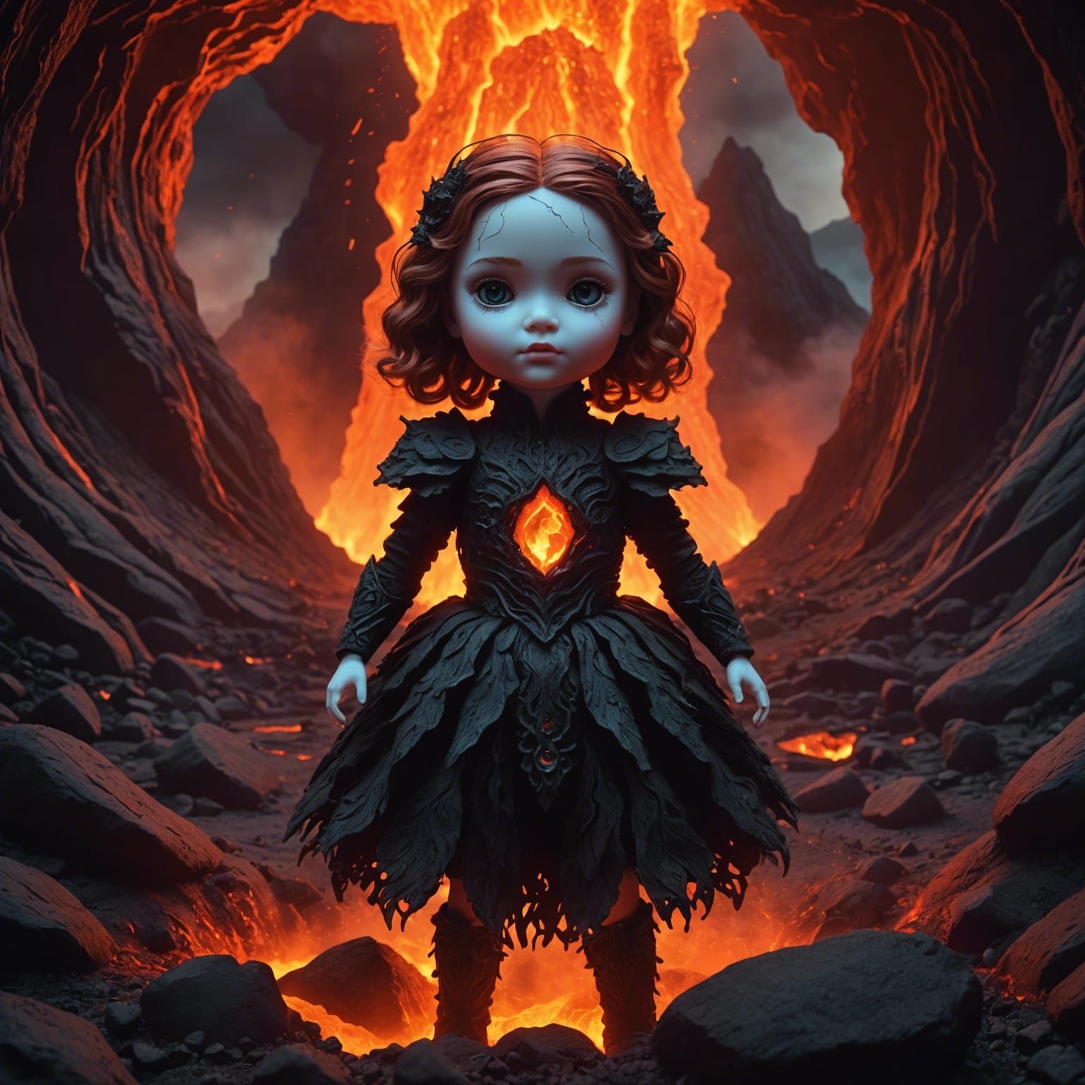 Lava Doll - AI Generated Artwork - NightCafe Creator