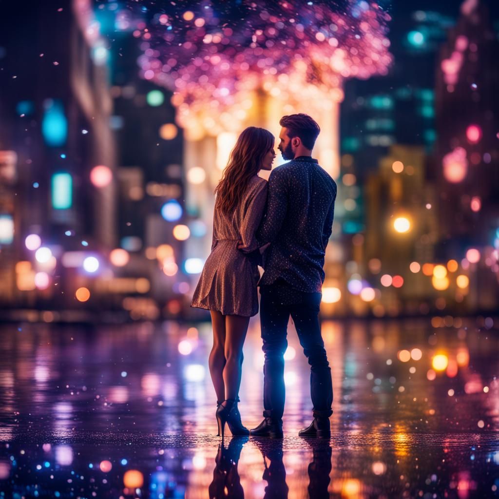 Romance at Nighttime Cityscape Professional photography, bokeh, natural ...
