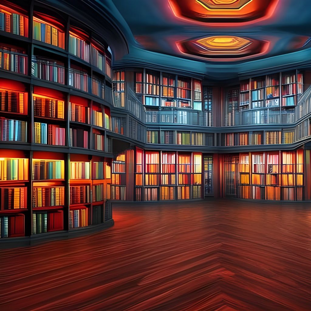 Glorious Library. - AI Generated Artwork - NightCafe Creator