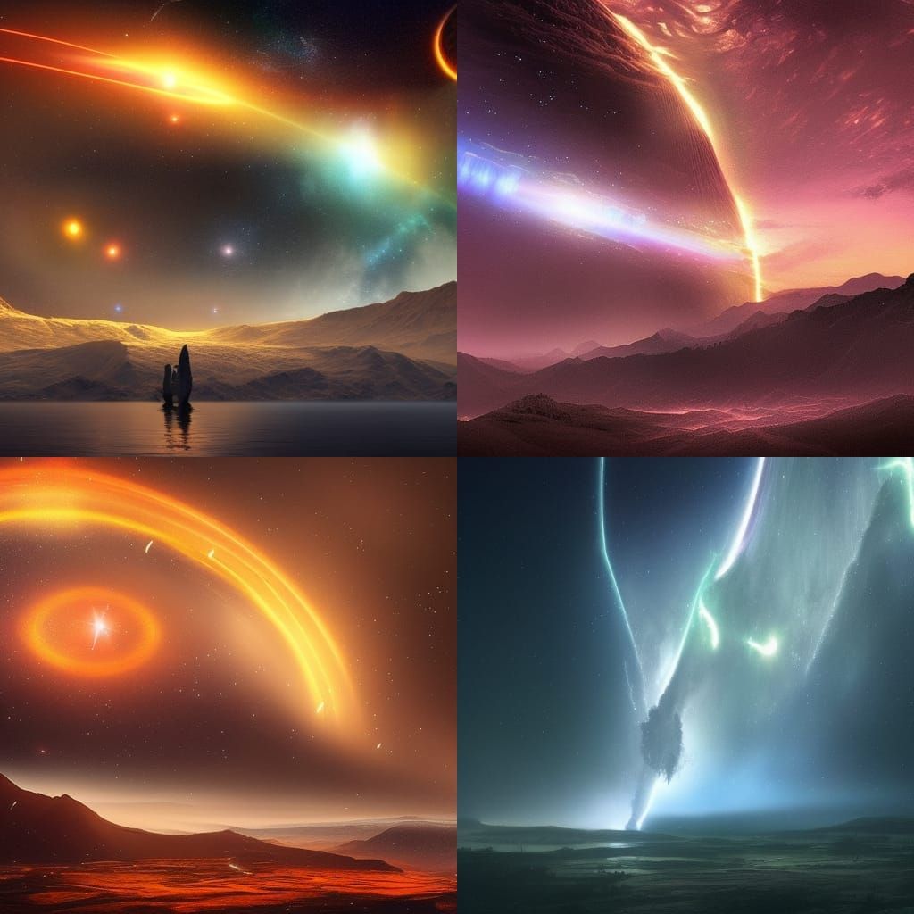 beautiful Galactic Light Show - AI Generated Artwork - NightCafe Creator