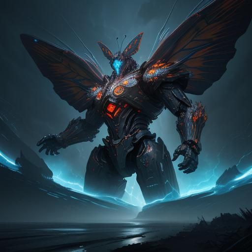 Mechanical Overlord Colossus Reigns Supreme Amidst... - AI Art