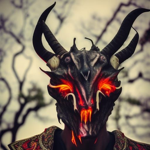 Wicked goat head - AI Generated Artwork - NightCafe Creator