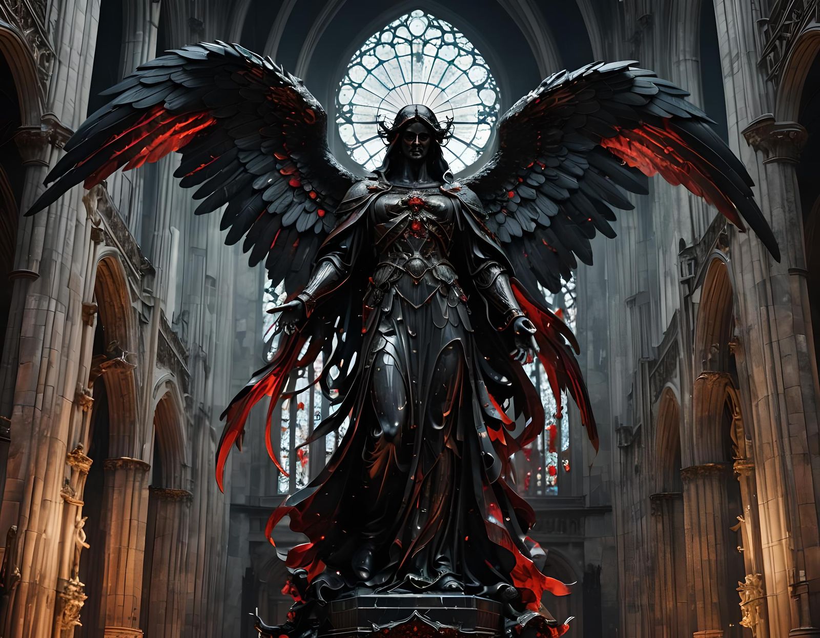 Goth's Angel - AI Generated Artwork - NightCafe Creator