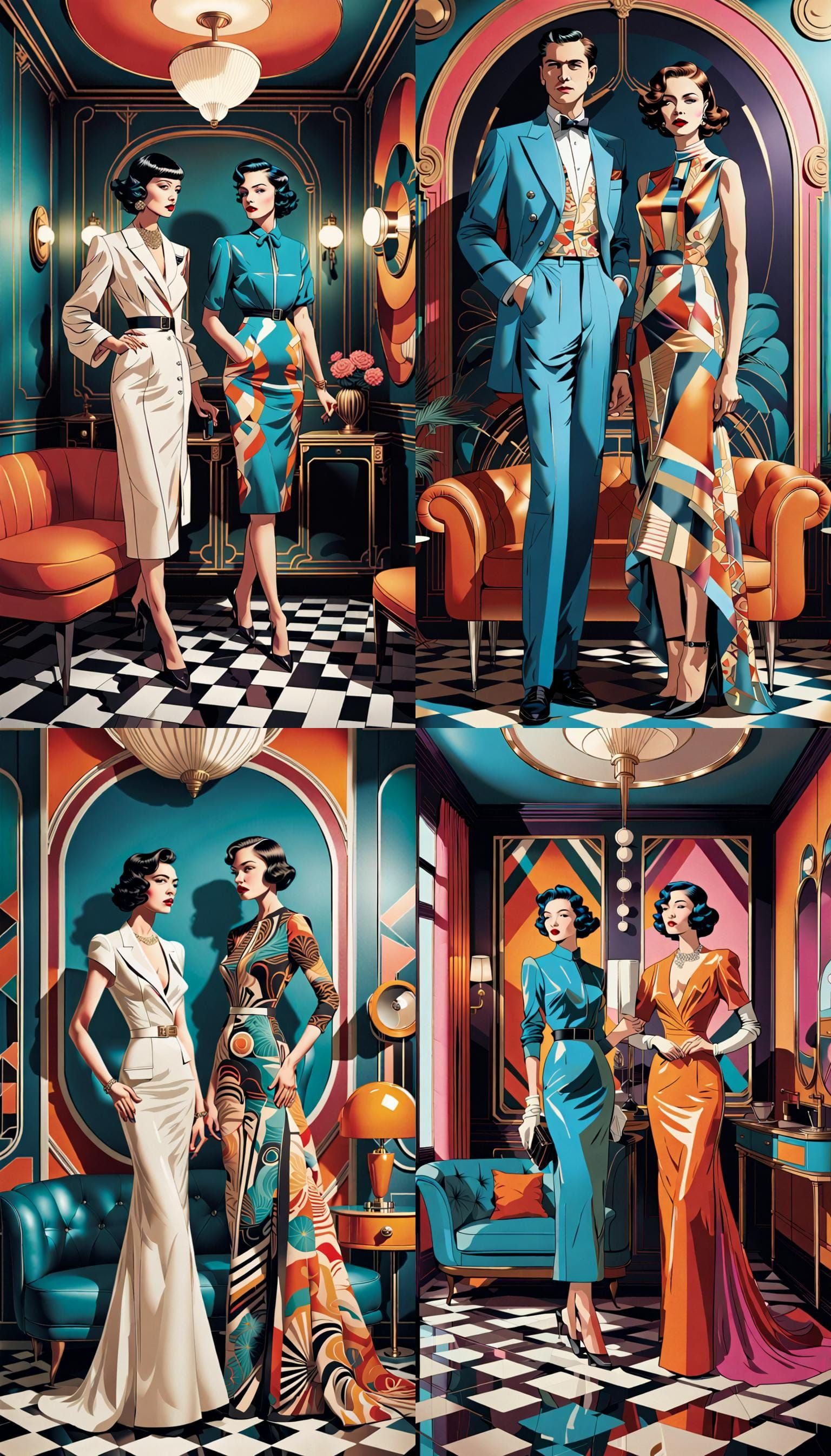 Art Deco Models - AI Generated Artwork - NightCafe Creator