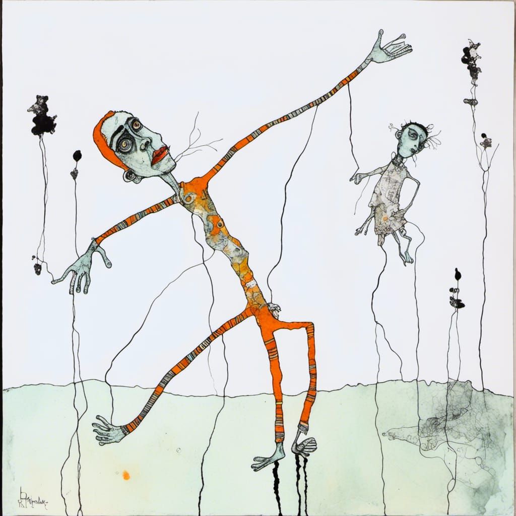 Learning to Walk - AI Generated Artwork - NightCafe Creator