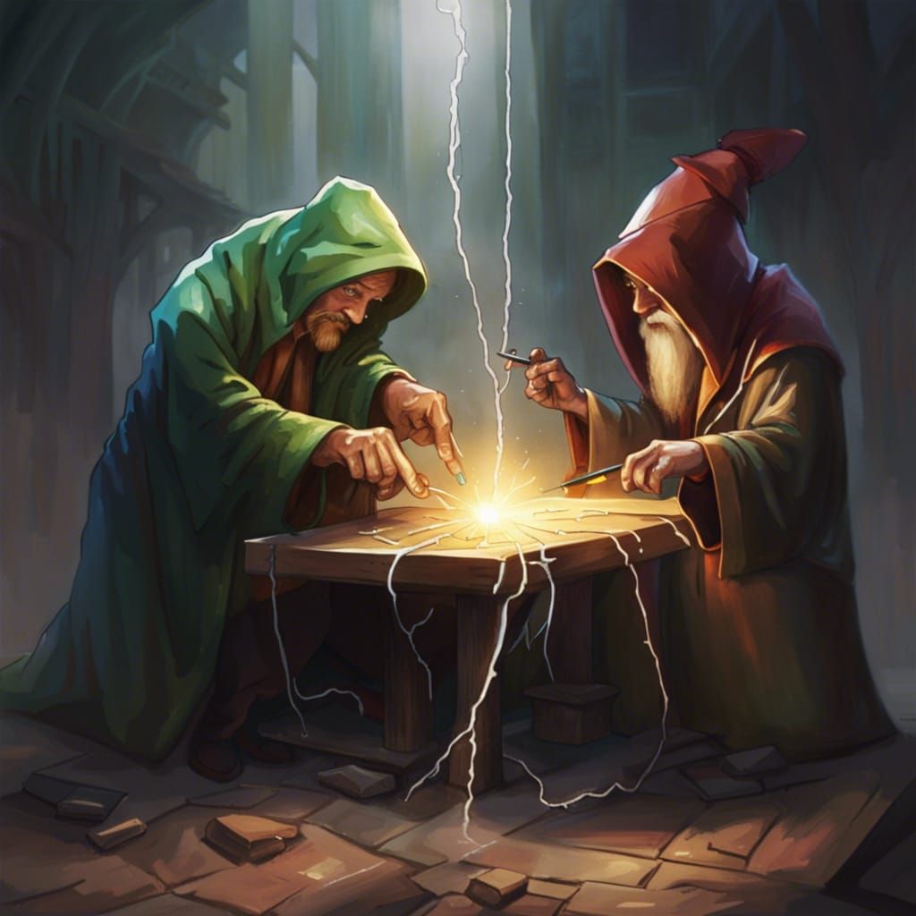Wizards at work. - AI Generated Artwork - NightCafe Creator