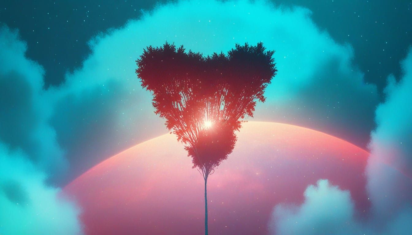 Cosmic Solitude Unfolds Under Starry Skies in Cybe... - AI Art